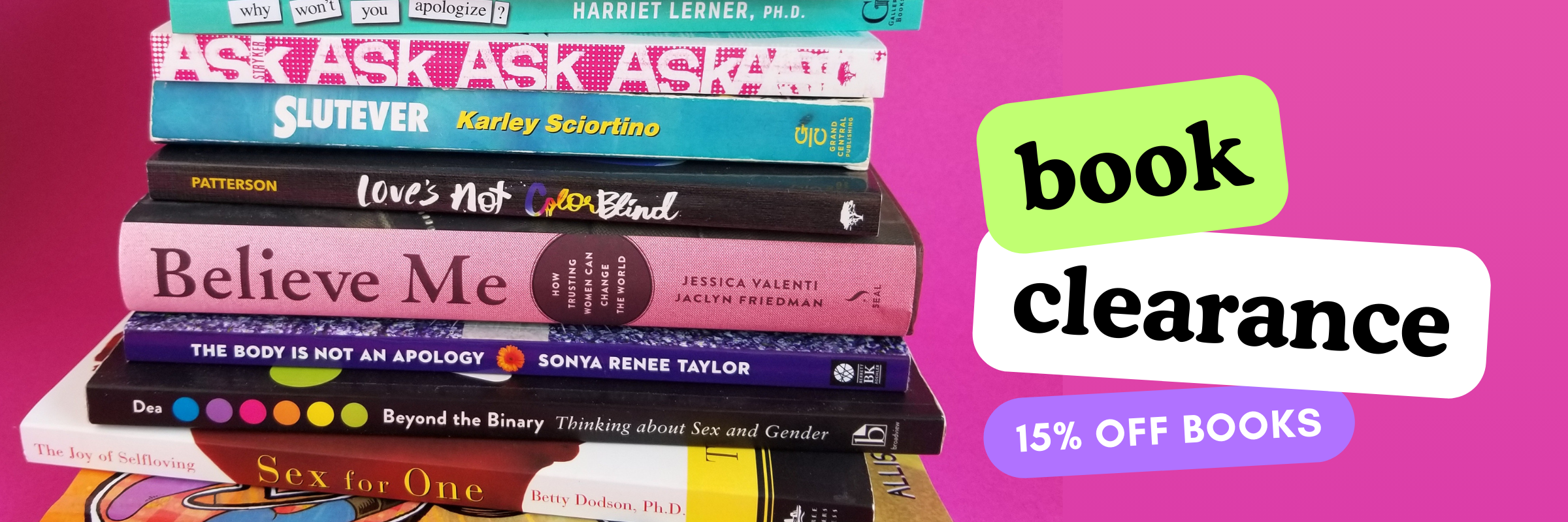 Book Clearance – Tailbone Shop